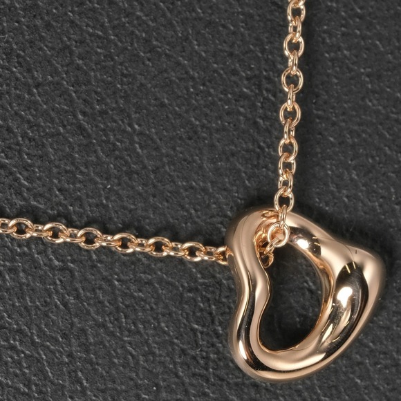 Tiffany & Co. | Jewelry | Tiffany Open Heart Necklace 7mm 57g K18pg ...